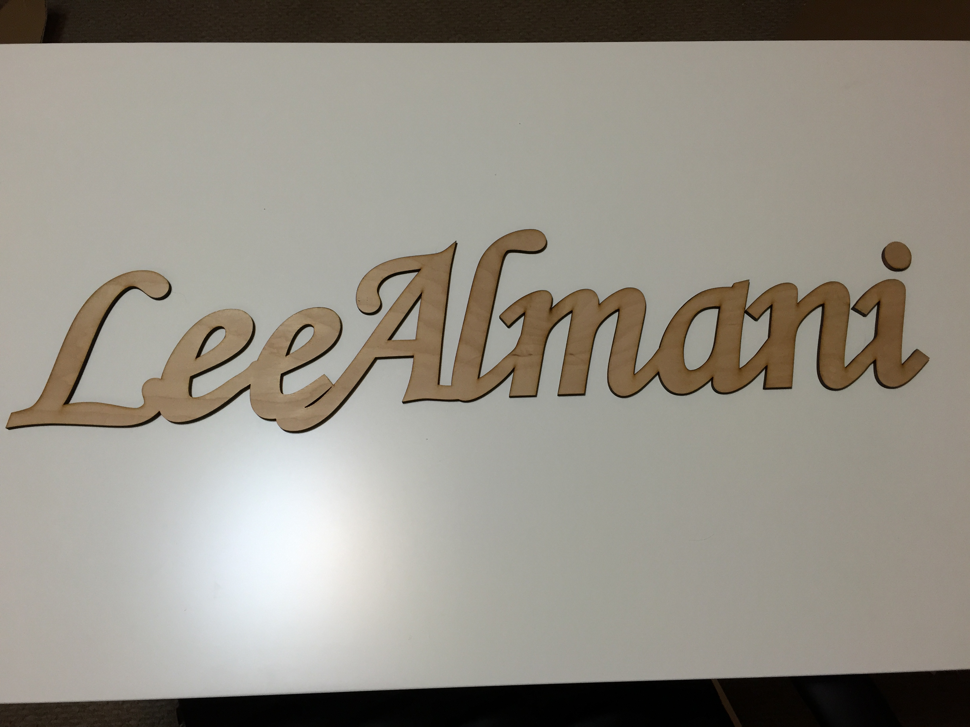 Laser-CutZ | Wood Event Sign – Laser Cut Plywood