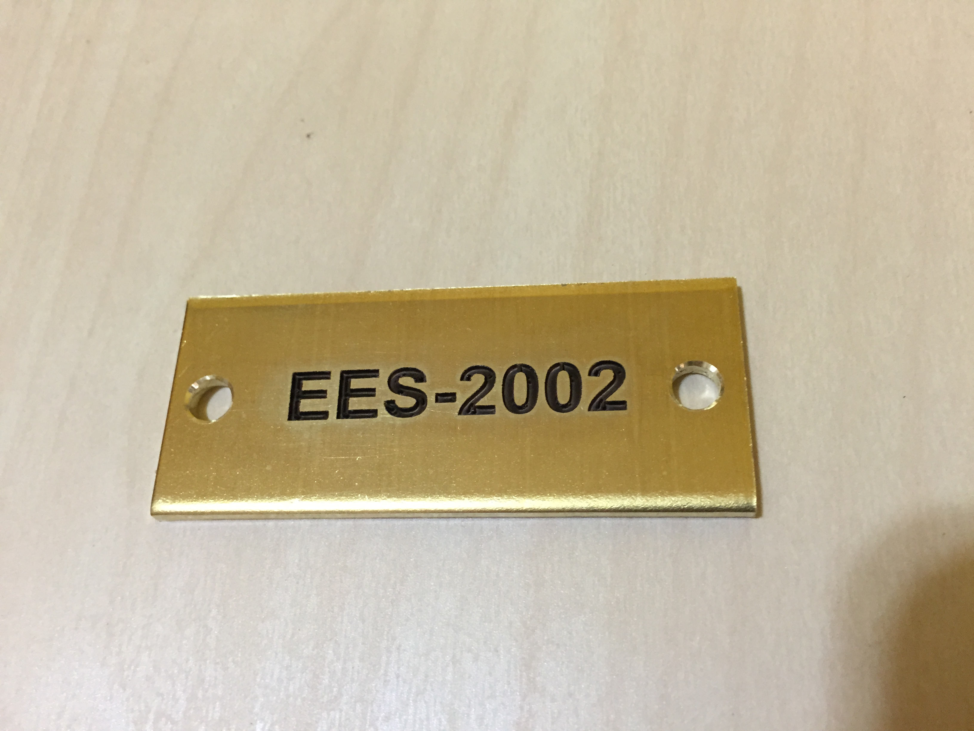 Laser CutZ Brass Metal Tags Fiber Laser Engraved For LaGuardia 